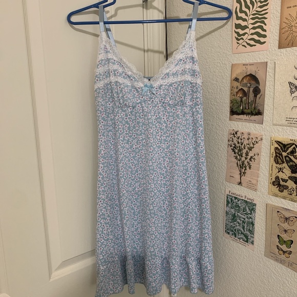 Dresses | Laura Ashley Baby Blue Nightgown | Poshmark